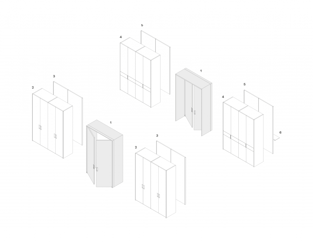 Poliform - Pivot système d’ouvertures pivotantes - Arcadia Meubles Genève